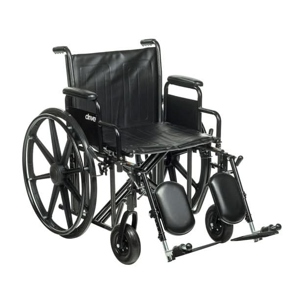 Drive Medical Bariatric Sentra EC Heavy-Duty Wheelchair Elevating Leg