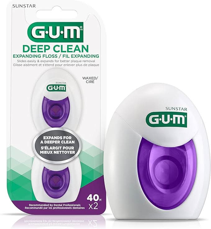 GUM Deep Clean Expanding Dental Floss 2 x 40M