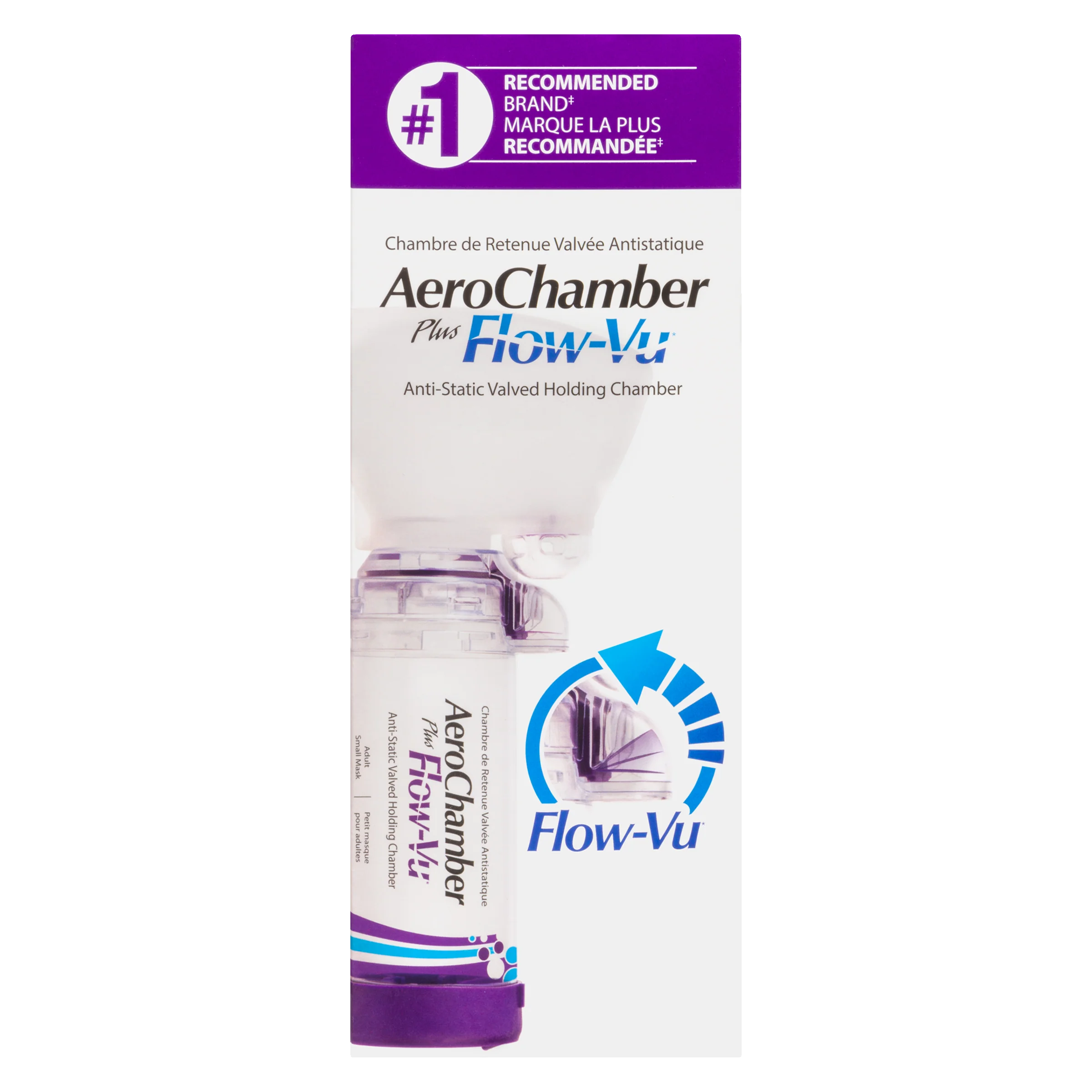 Aerochamber Flow-Vu Adult Spacer (Small Mask) - Inhaler Aid
