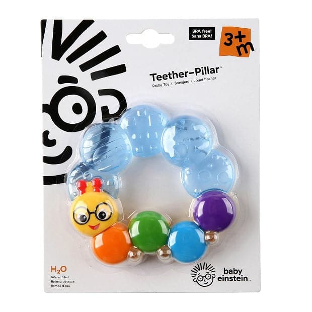 Baby Einstein Teether-Pillar Rattle Toy – Sensory & Fun