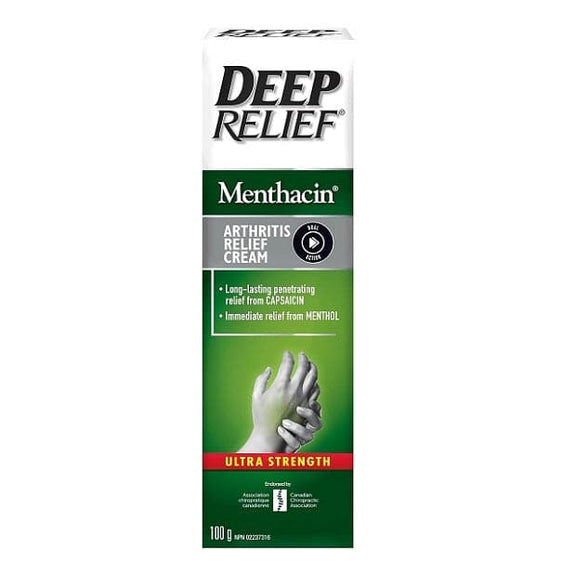 Deep Relief Menthacin Ultra Strength Arthritis Relief Cream 100g ...
