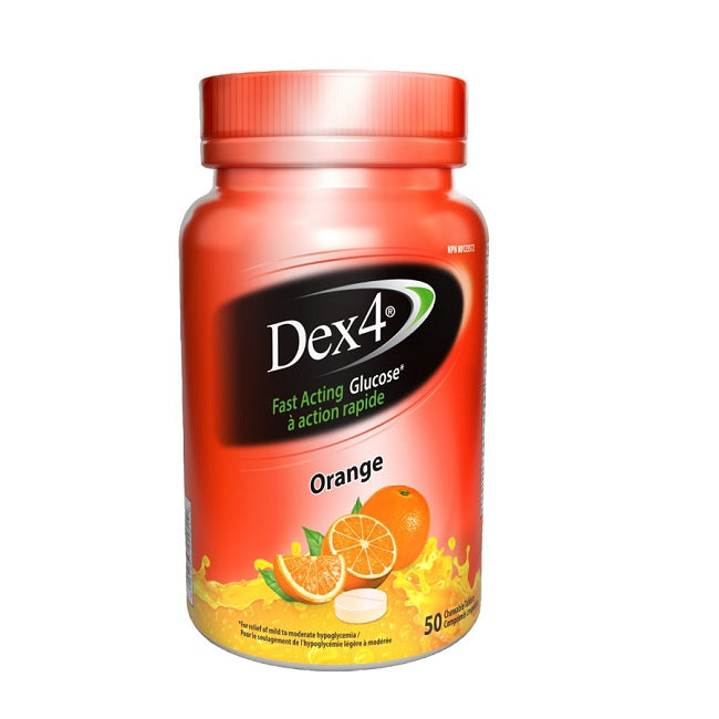 Dex4 Glucose Tablets Orange - Fast & Reliable Glucose Boost