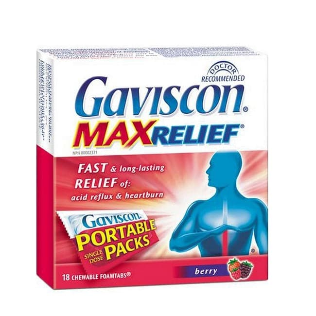 Gaviscon Max Relief (18 Packs): On-the-Go Heartburn Relief