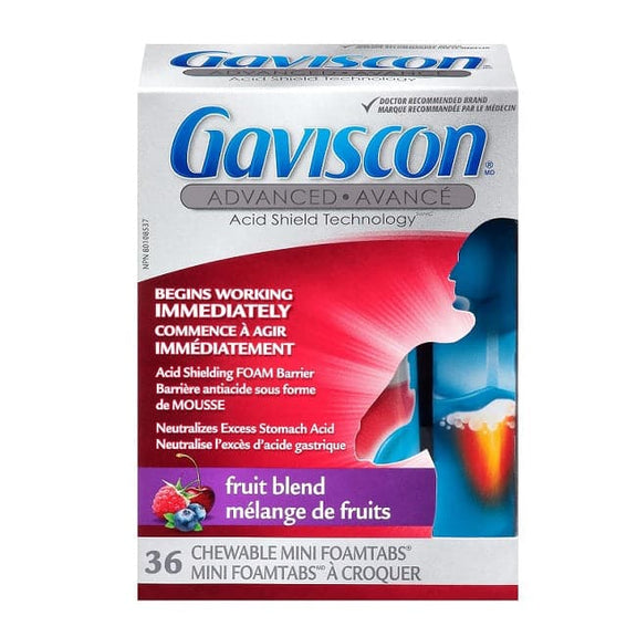 Gaviscon Mini Tabs: Fast, Long-Lasting Relief Fruit, 36 ct