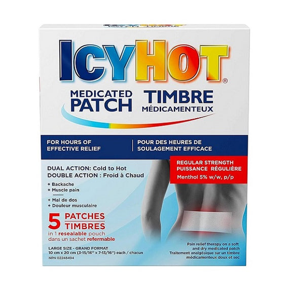 Icy Hot Medicated Back Patch 5 Large Patches | HaloHealthcare.com