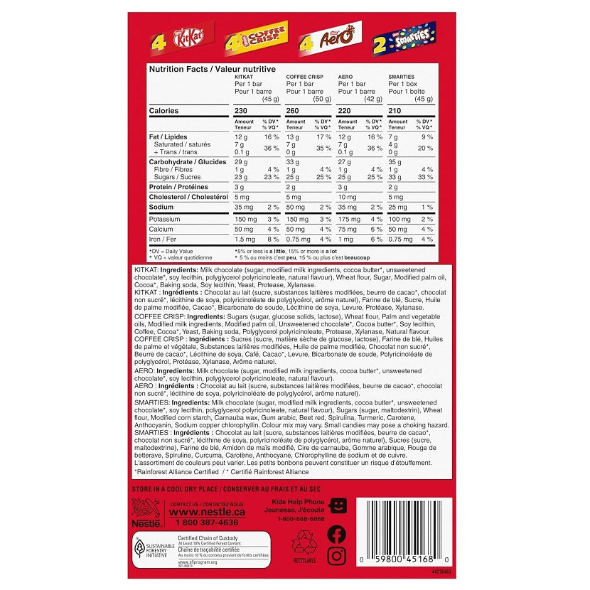 Nestle Assorted Multipack Chocolates 638g: Indulgent Variety