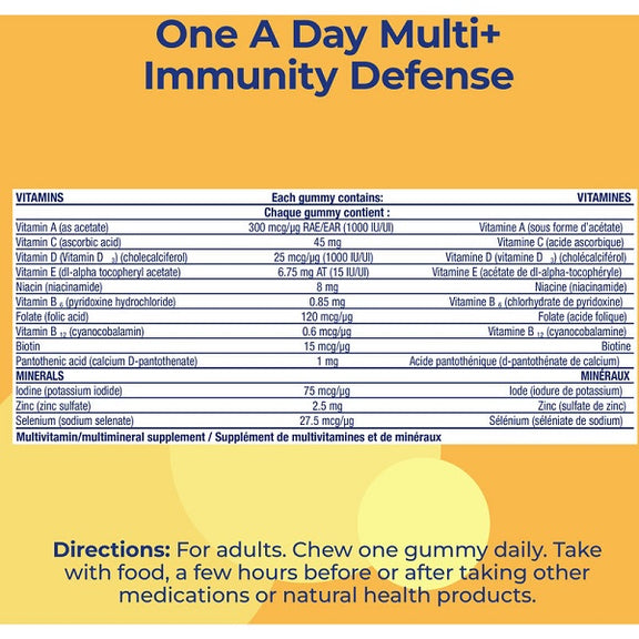 One A Day Immunity Defense Multivitamin Gummies
