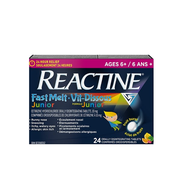 Reactine Junior Fast Melt Fruit Burst Tablets | Kids' Relief