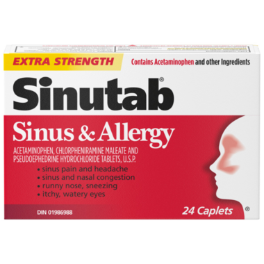 Sinutab Sinus & Allergy Extra Strength Caplets