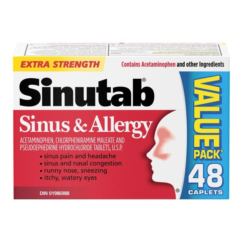 Sinutab Sinus & Allergy Extra Strength Caplets