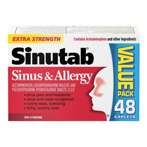 Sinutab Cold & Sinus Relief – Halo Healthcare