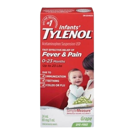 Tylenol Infants Drop Dye-Free White Grape | Safe & Effective