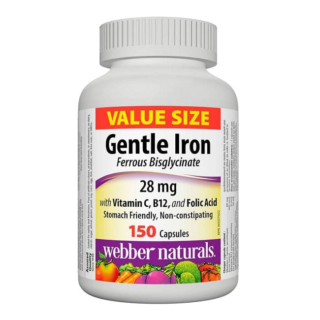 Webber Naturals Gentle Iron: Easy Absorb Iron + Vitamins