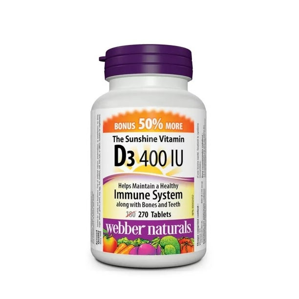 Webber Naturals Vit D3 400IU Immune Support