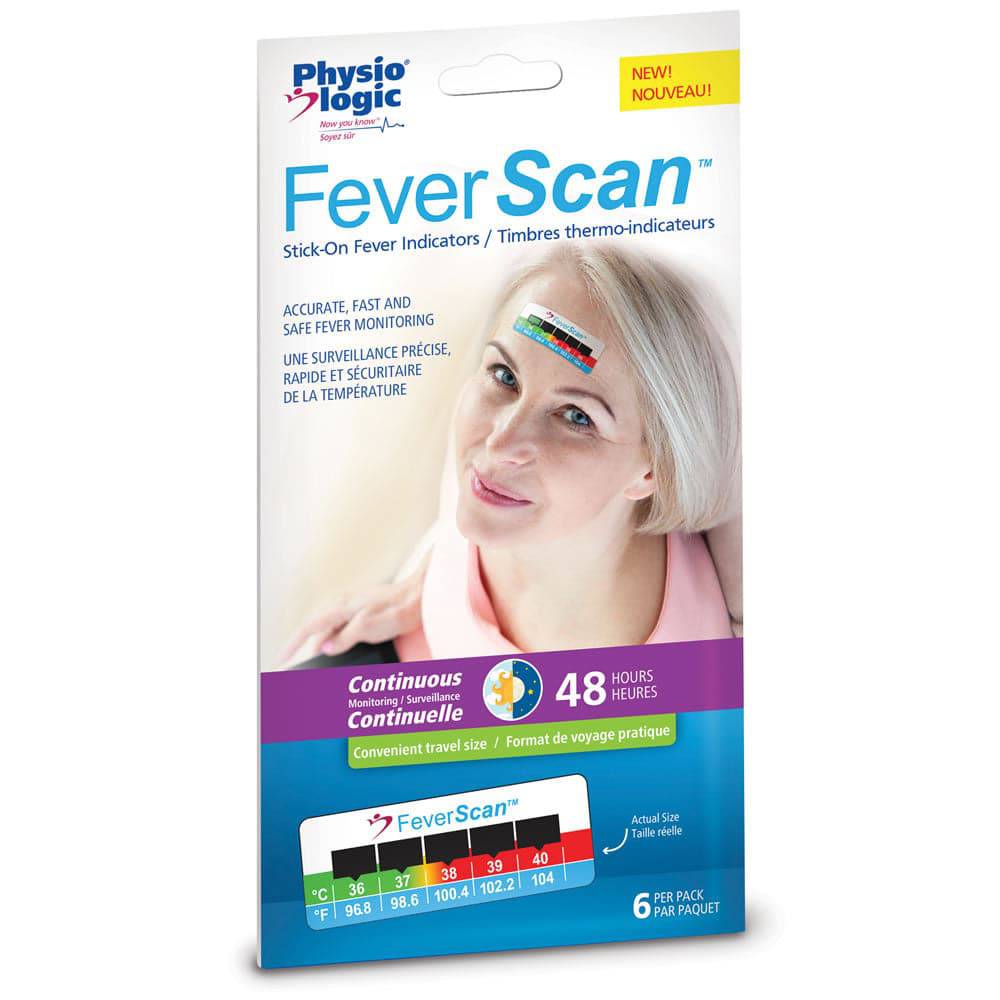 AMG Medical PhysioLogic Fever Scan Stick-On Fever Indicators 6 per pack ...