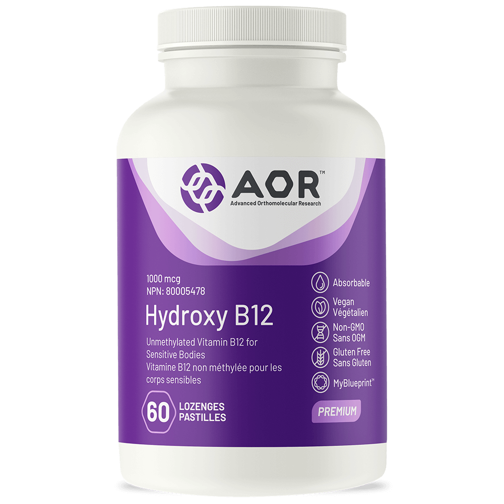 AOR Hydroxy B12 1000mcg 60 Lozenges | B12 Boost