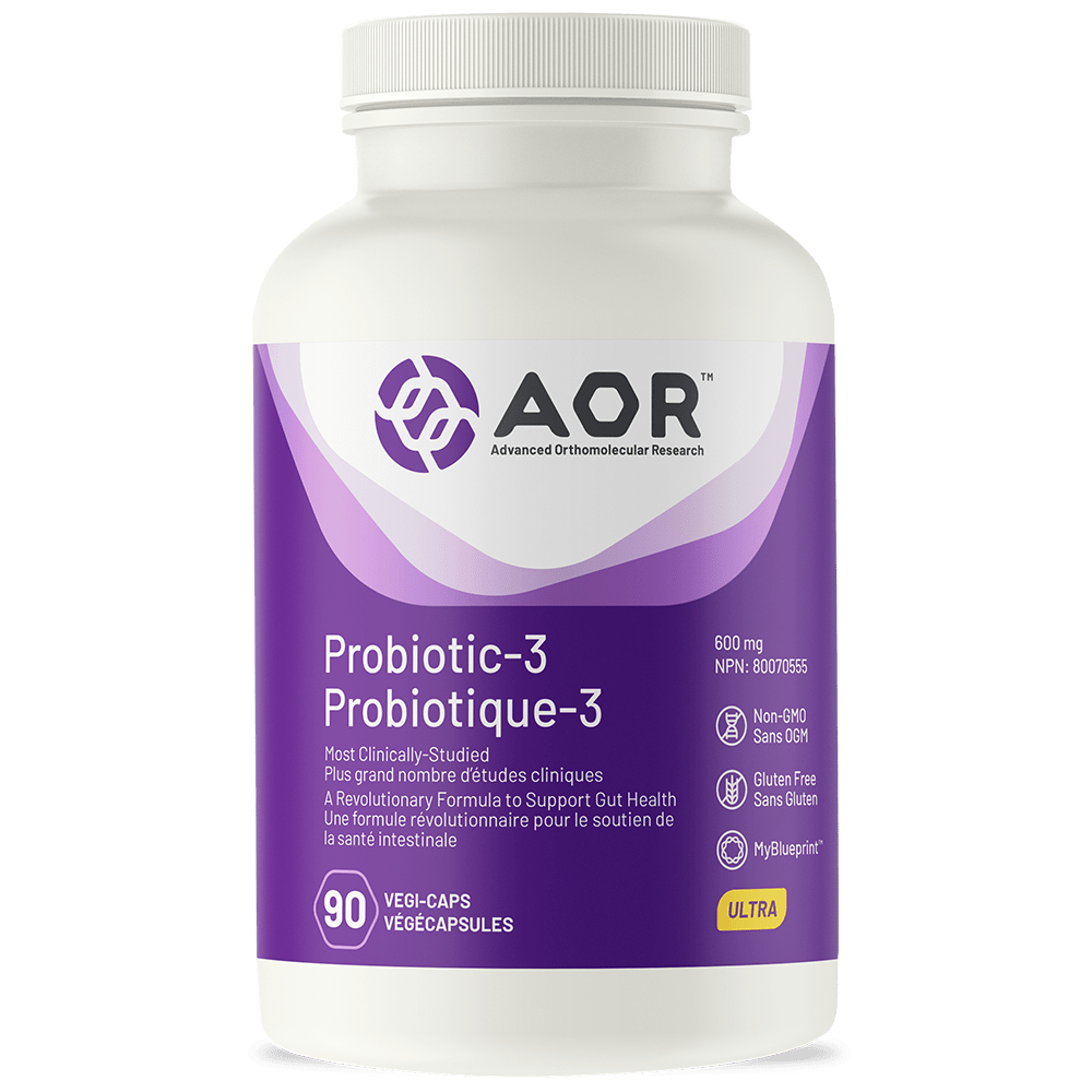 AOR Probiotic-3 - 90 Veg Capsules | Digestive Support
