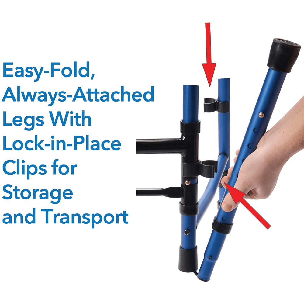 Carex Explorer Walker Folding Walker with Wheels and Glides