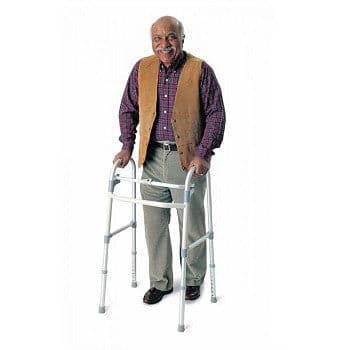 Carex Single Button Folding Walker