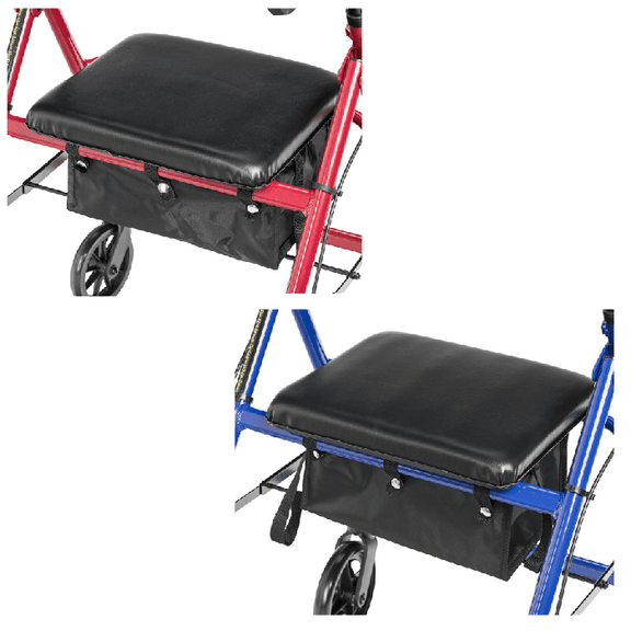 Drive Medical Adjustable Height Rollator | 6" Casters