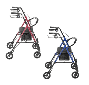 Drive Medical Adjustable Height Rollator | 6" Casters