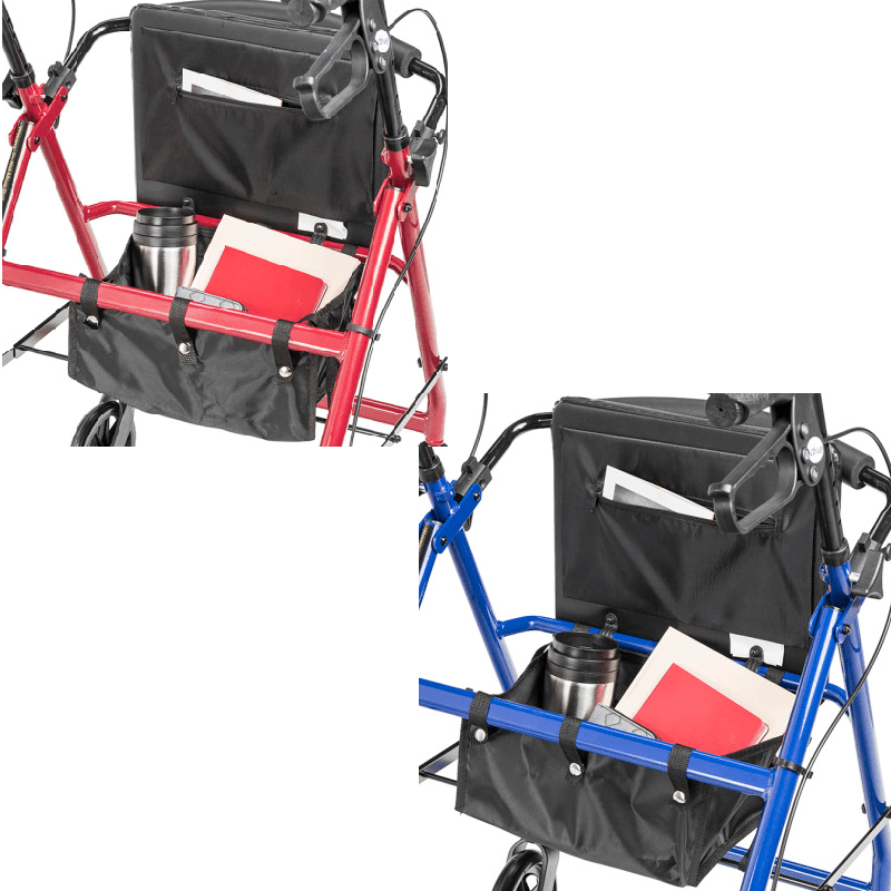 Drive Medical Adjustable Height Rollator | 6" Casters