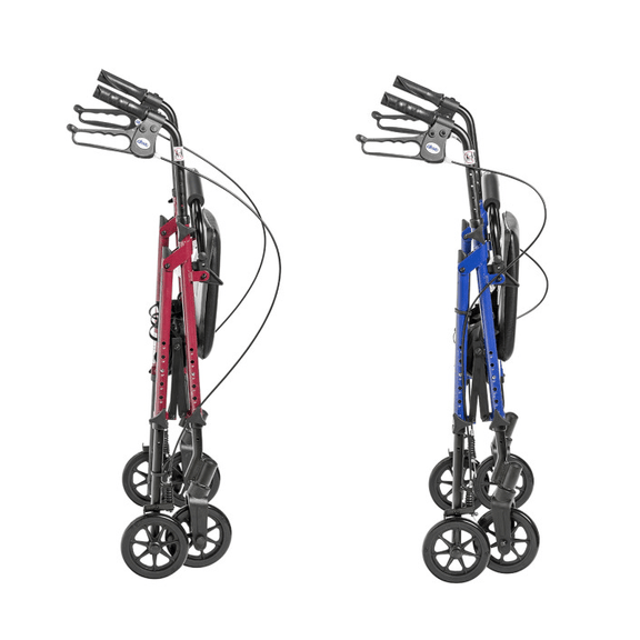 Drive Medical Adjustable Height Rollator | 6" Casters