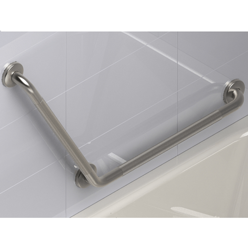 HealthCraft Easy Mount 120° Angled Grab Bar 24in x 24in - Knurled