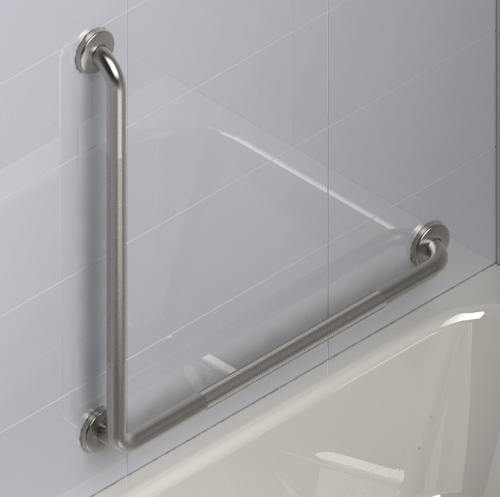 HealthCraft L-Shaped Grab Bar - Knurled: Safety & Access