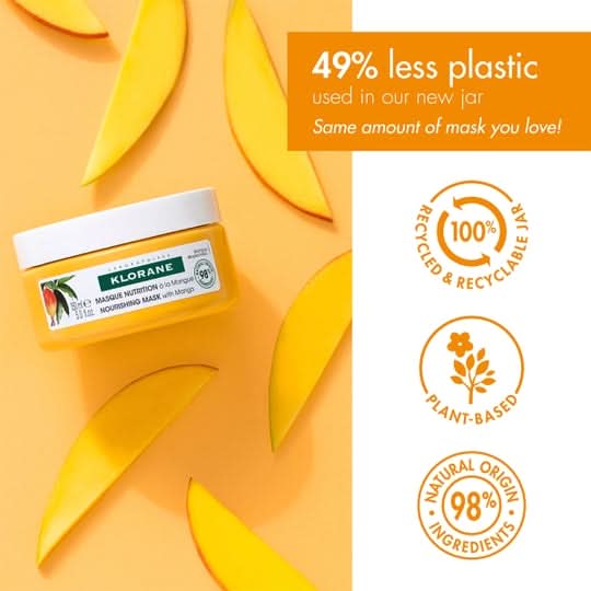 Klorane Mango Hair Mask for Dry Hair 150mL