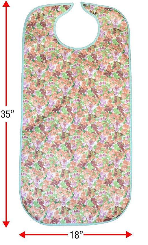 Priva Waterproof Mealtime Adult Protector Bib with Snaps ...